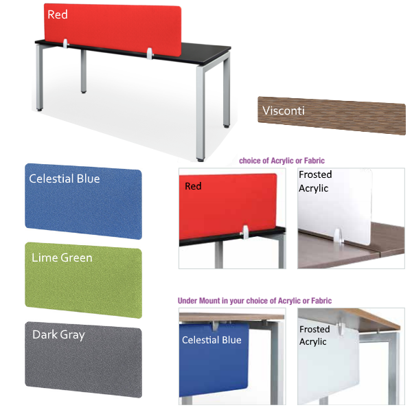 PLT U-Leg Front Modesty Table Desk | 24"D | 4 Sizes