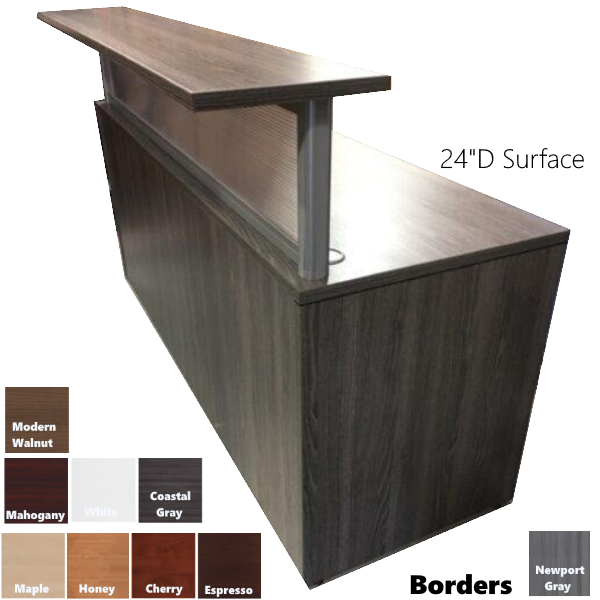 Borders 12' Team Skinny Reception Desk - Anderson & Worth Office Furniture