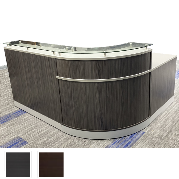Office Source Cosmo Reception L-Desk | Modern Reception Desk
