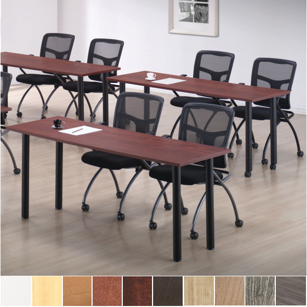 PLT Round Post Leg Training Table | 30"D | Mobile or Fixed Legs