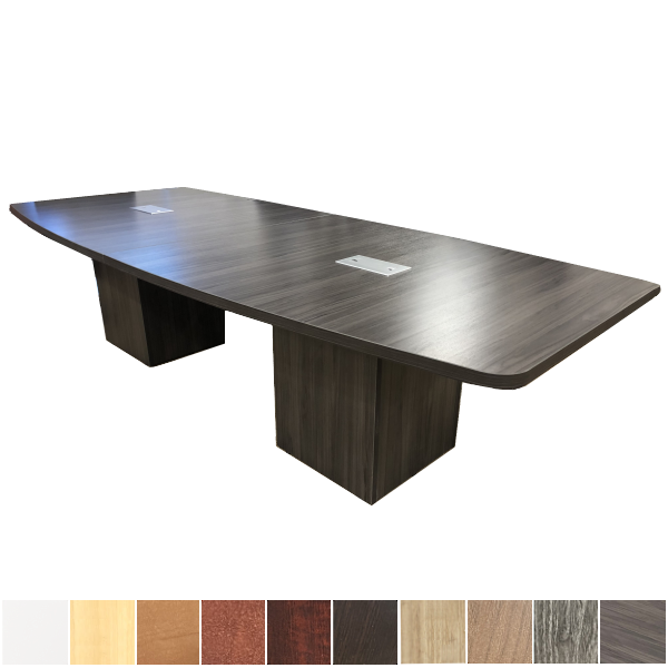 PL10' Cube Based Boat Shaped Conference Table | 10 Colors