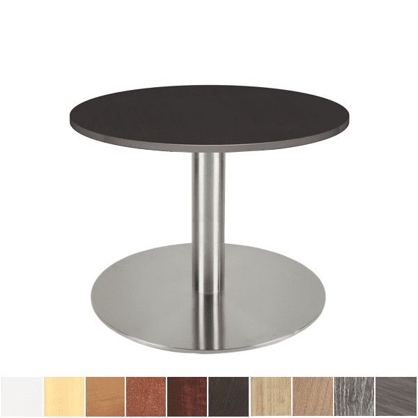Round Glass Bar Height Table | Round Platform Base