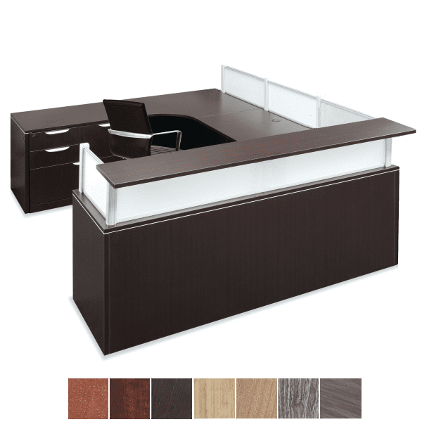 Borders 6' RTT Dual Curved U-Shaped Privacy Reception Desk