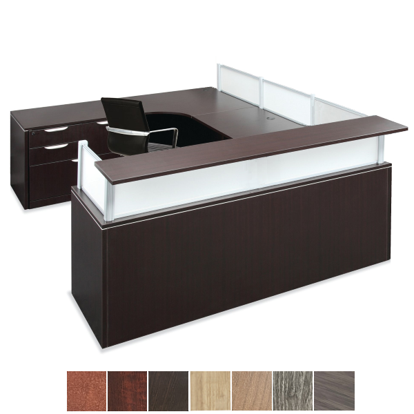 Borders 6' RTT Dual Curved U-Shaped Privacy Reception Desk