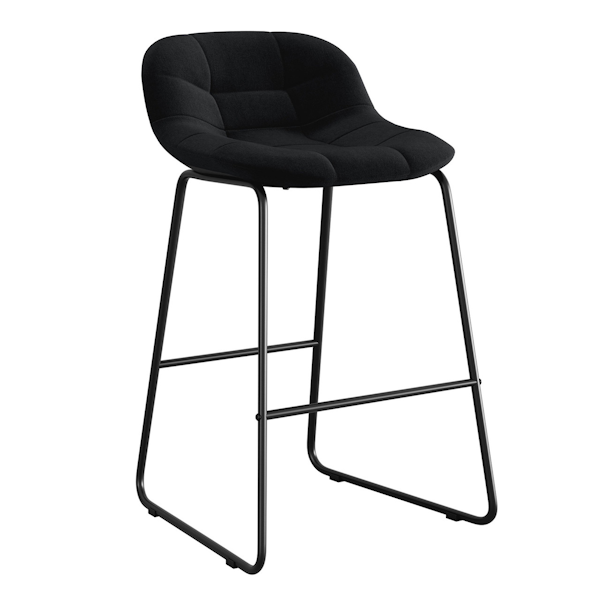 Jaden Half Back Fabric Bar Stool | Tufted Design