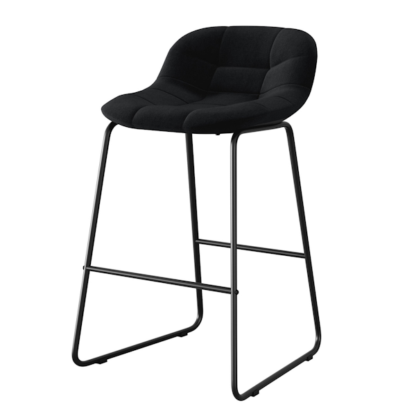 Jaden Half Back Fabric Bar Stool | Tufted Design